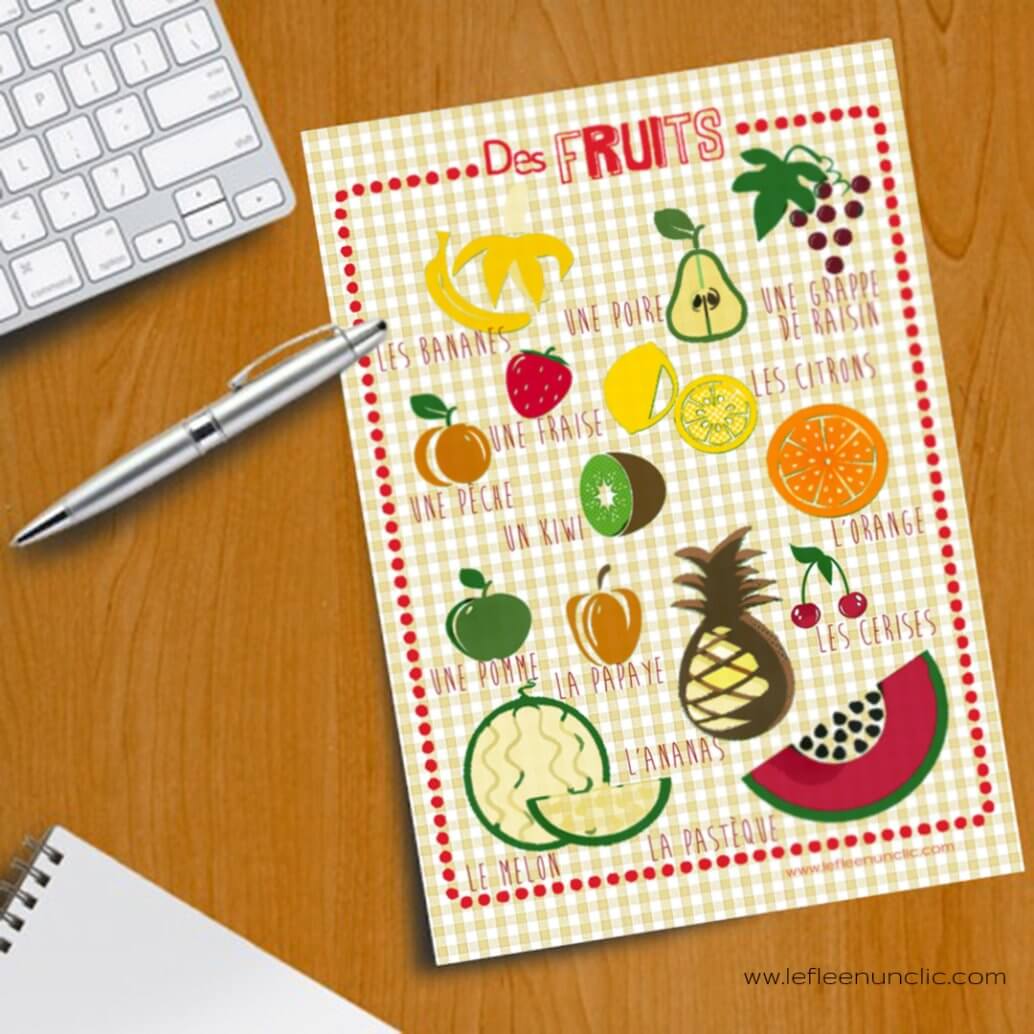 Vocabulaire : Les fruits et les légumes - le FLE en un 'clic'